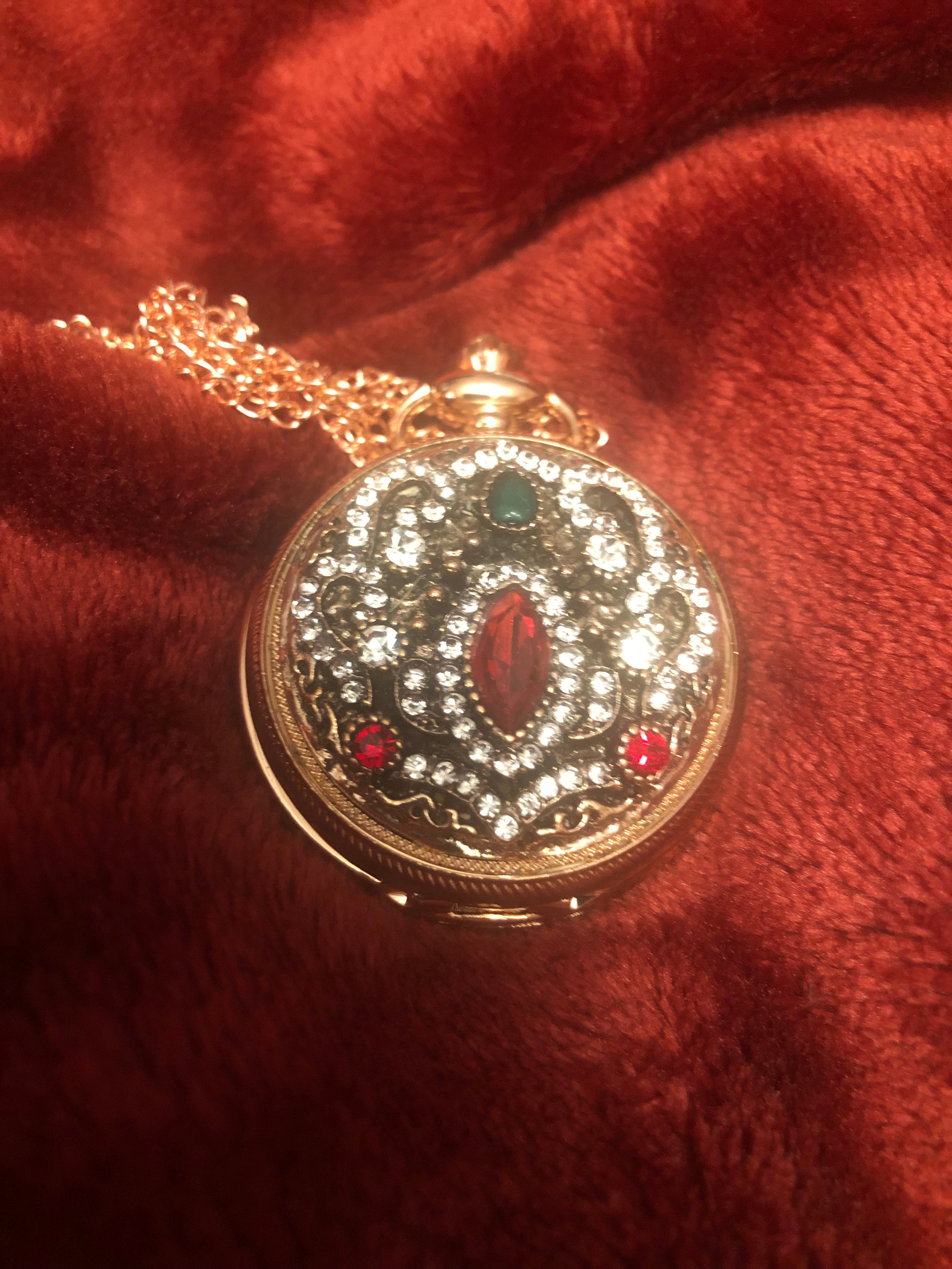 Santa's Rose Gold Bejeweled Pocket Watch | The North Pole Outfitter