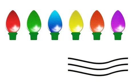 Reflective String Light magnets 9 pc total including wire portions ...